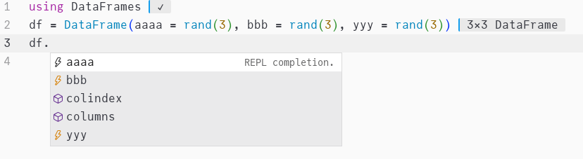 Autocomplete for table columns · Issue #2882 · julia-vscode/julia-vscode · GitHub