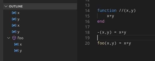 Wrong Outline For Operator Definition · Issue 986 · Julia Vscode Julia Vscode · Github