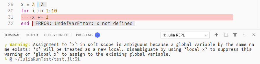 Soft scope for inline evaluation? · Issue #1556 · julia-vscode/julia ...