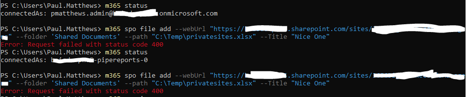 Bug report: Adding File to SharePoint fails with status code 400, file uploads · Issue #1936 ...