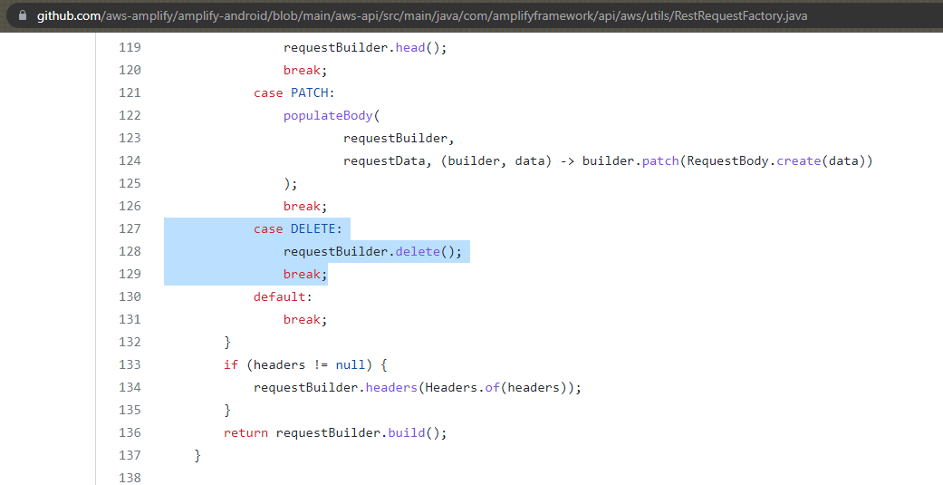 Restrequestfactory Does Not Populate Body On Delete · Issue 1830 · Aws Amplifyamplify Android