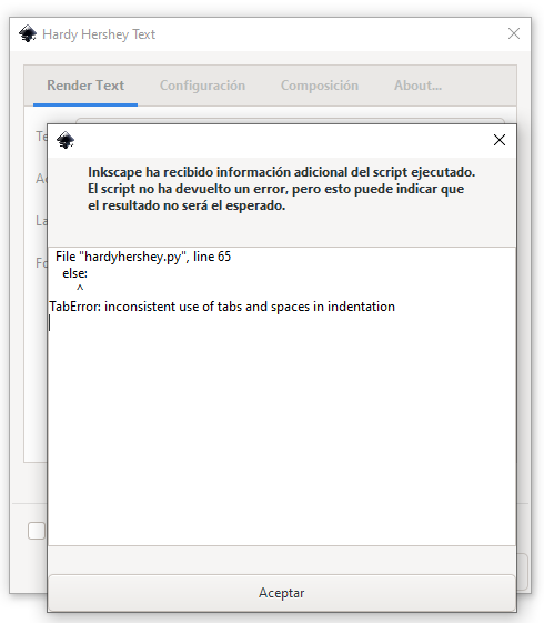Hardy Hershey Text ISSUE! Can't write using it: TAB ERROR - INCONSISTENT USE OF TABS · Issue ...