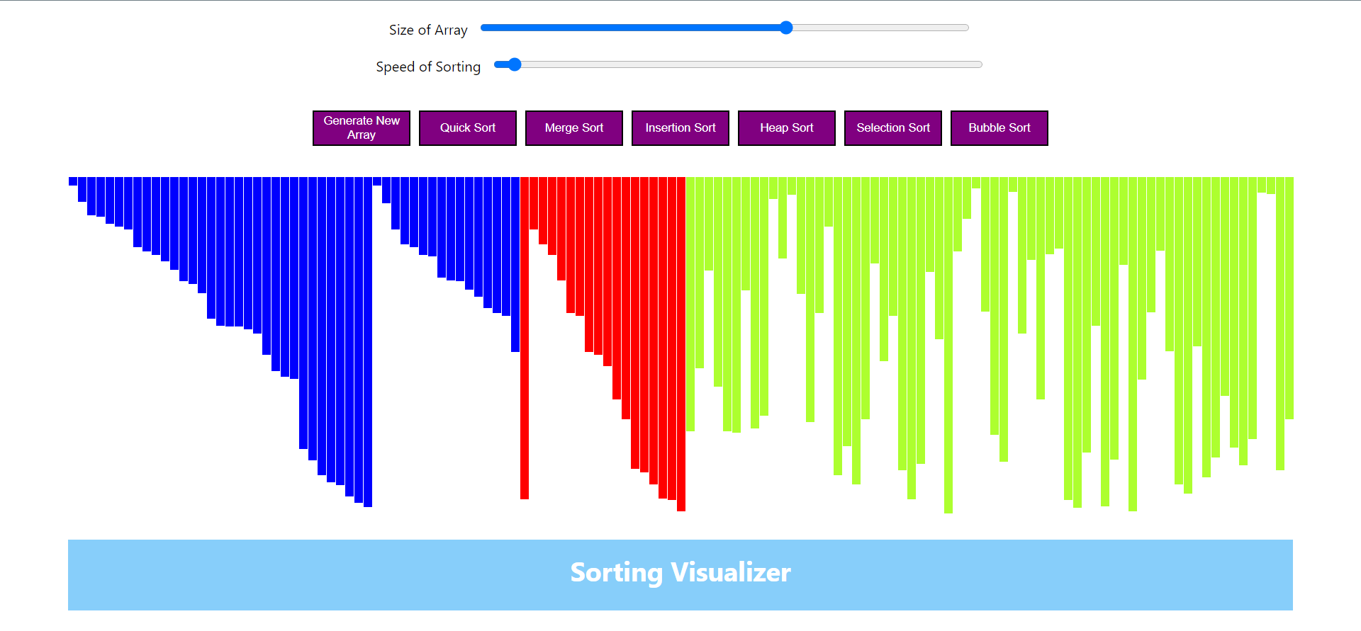 GitHub - mayankagg2001/Sorting-Visualizer