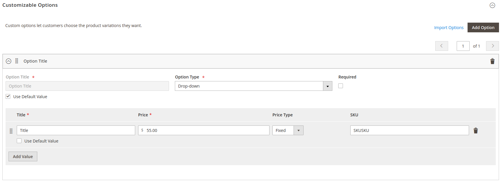 Custom option - Price can't be checked to "Use default store view" · Issue #30341 · magento ...