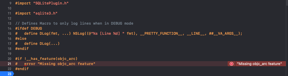 Missing Objc Arc Feature · Issue 966 · Storesafe Cordova Sqlite Storage · Github