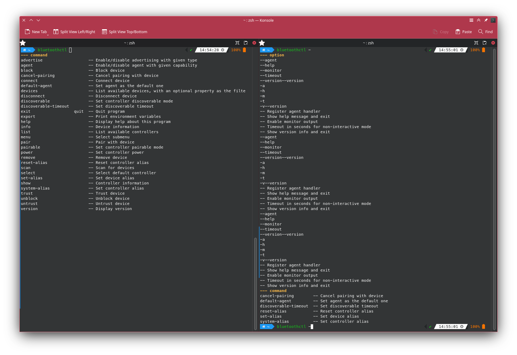 Zsh completion for options is broken · Issue #452 · bluez/bluez · GitHub