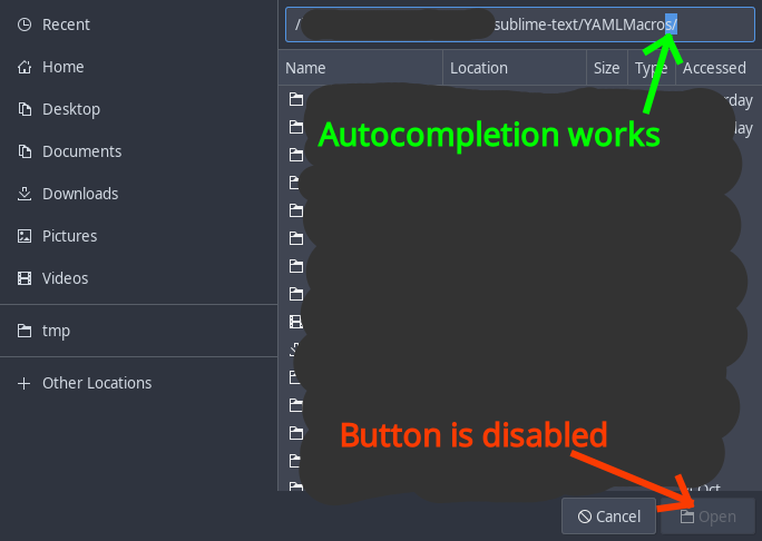 [GTK] Open Repository is broken on Linux · Issue #956 · sublimehq/sublime_merge · GitHub