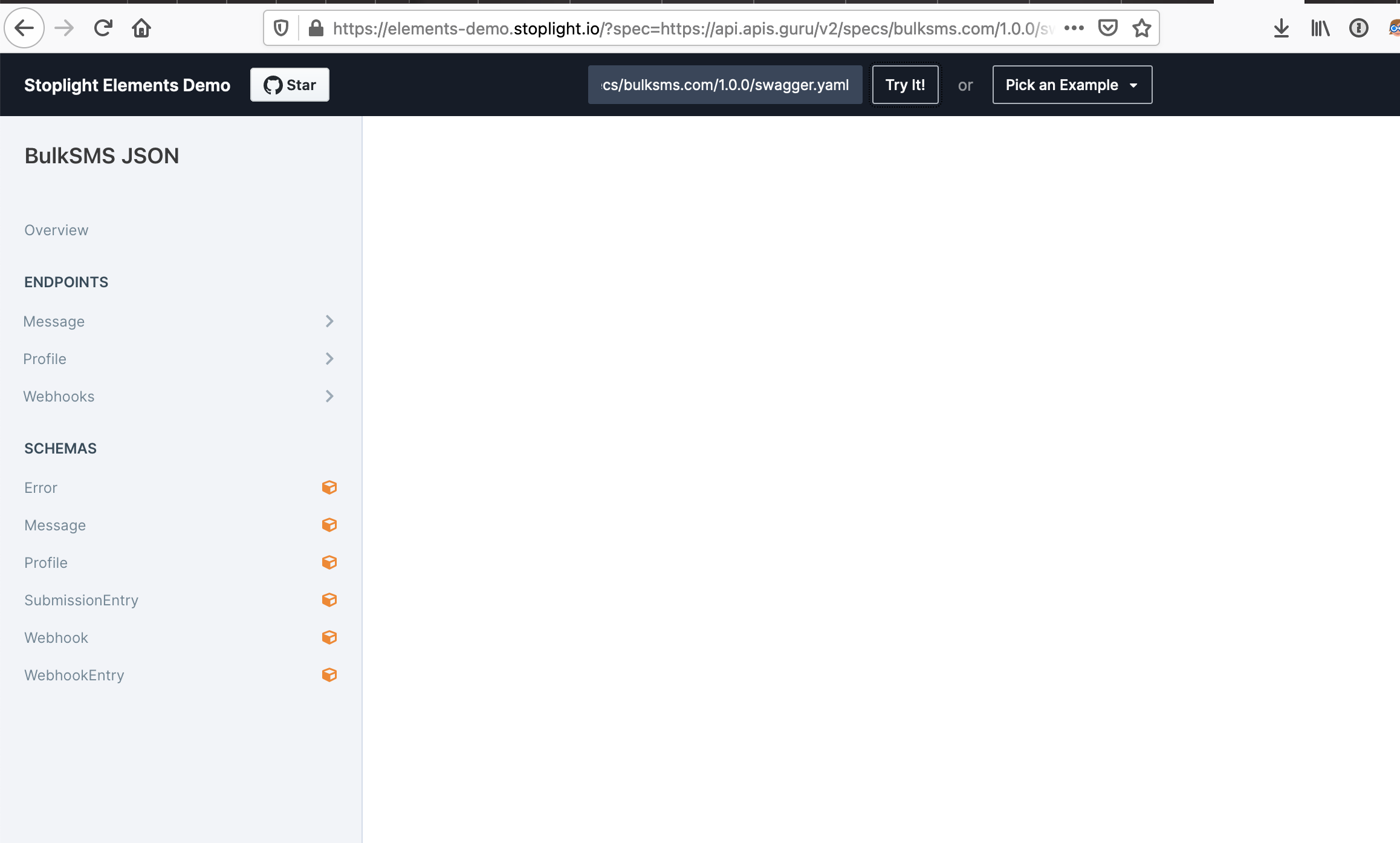 Some APIs load a white blank screen instead of the Overview · Issue #1076 · stoplightio/elements ...