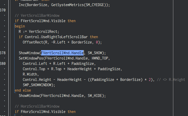 Changing between a VCL style and the "Windows" style leads to an invalid window handle error ...