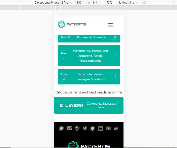 No padding in the (Community Discussion Forum) button on the chapter's page (In Mobile devices ...