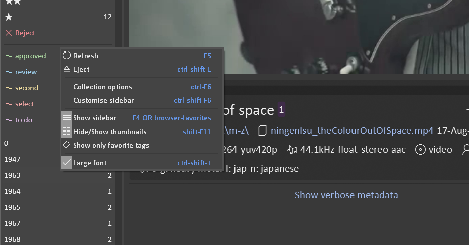 "Large font" settings is ignored when program starts, and all the fonts are small again · Issue ...