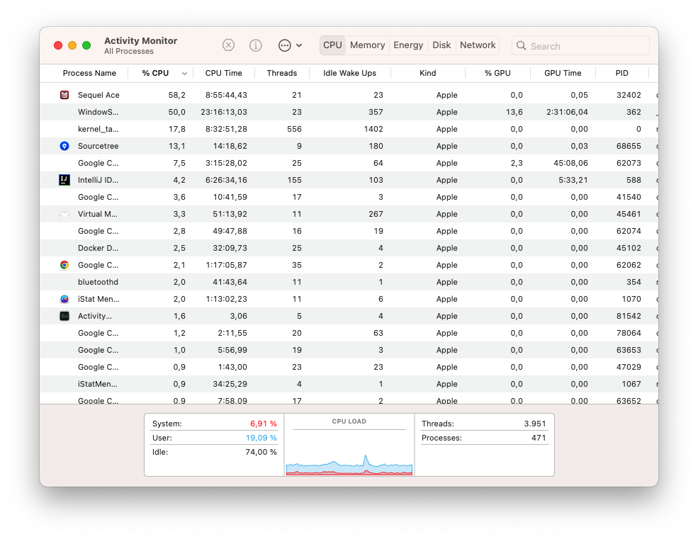 High CPU · Issue #1693 · Sequel-Ace/Sequel-Ace · GitHub