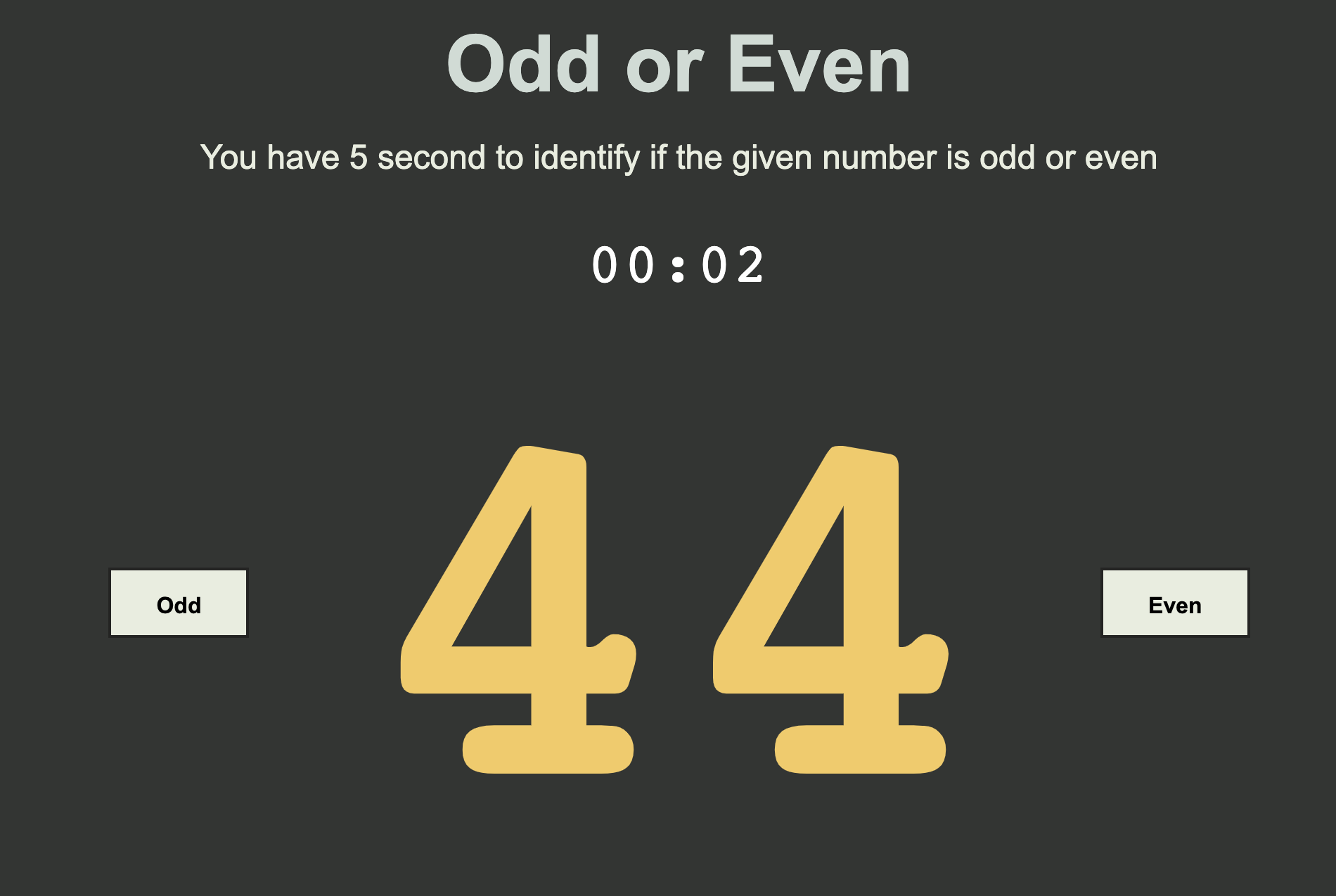 GitHub - dianagatcan/Odd-or-Even