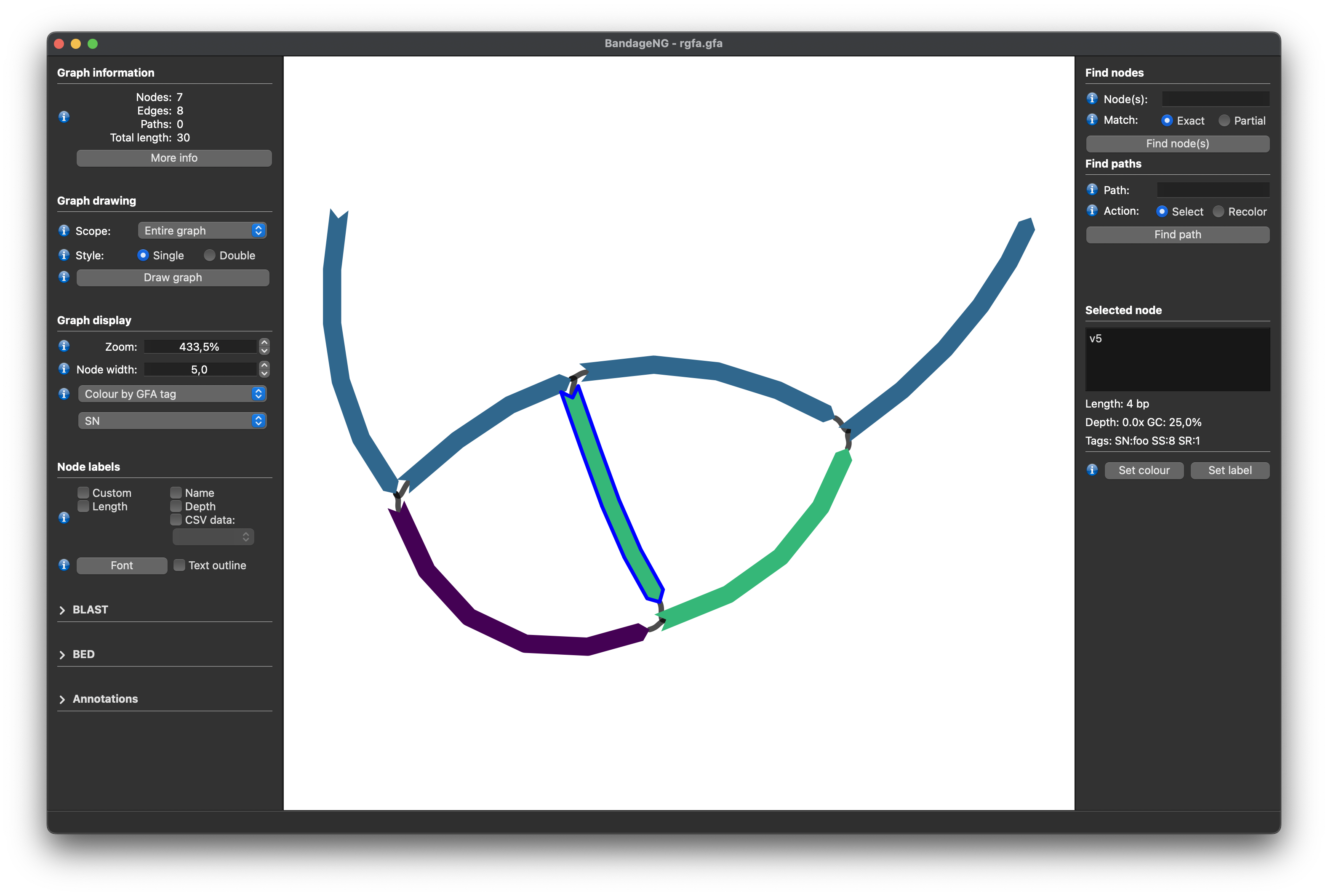 Add "color by tags" scheme · Issue #38 · asl/BandageNG · GitHub