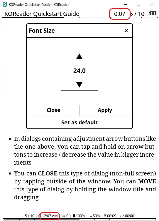 12 hour format in alt status bar · Issue #8790 · koreader/koreader · GitHub