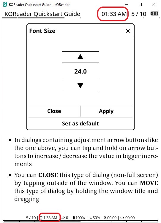 12 hour format in alt status bar · Issue #8790 · koreader/koreader · GitHub