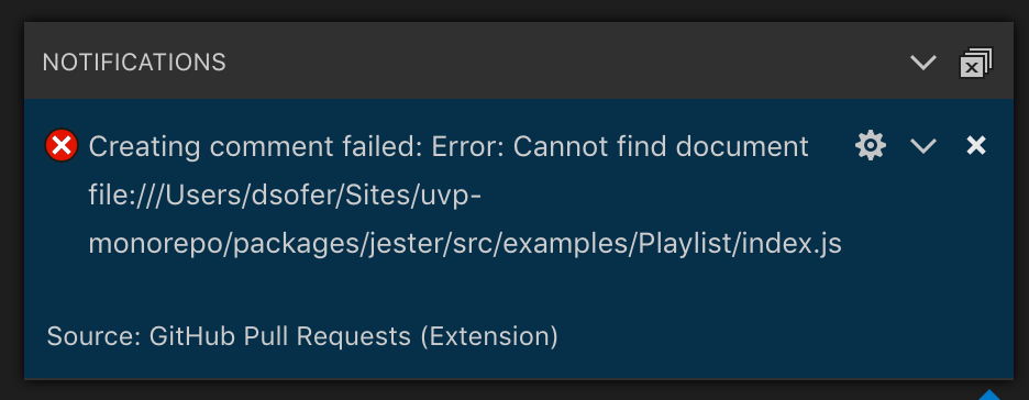 Creating comment failed: Error Cannot find document · Issue #1290 · microsoft/vscode-pull ...