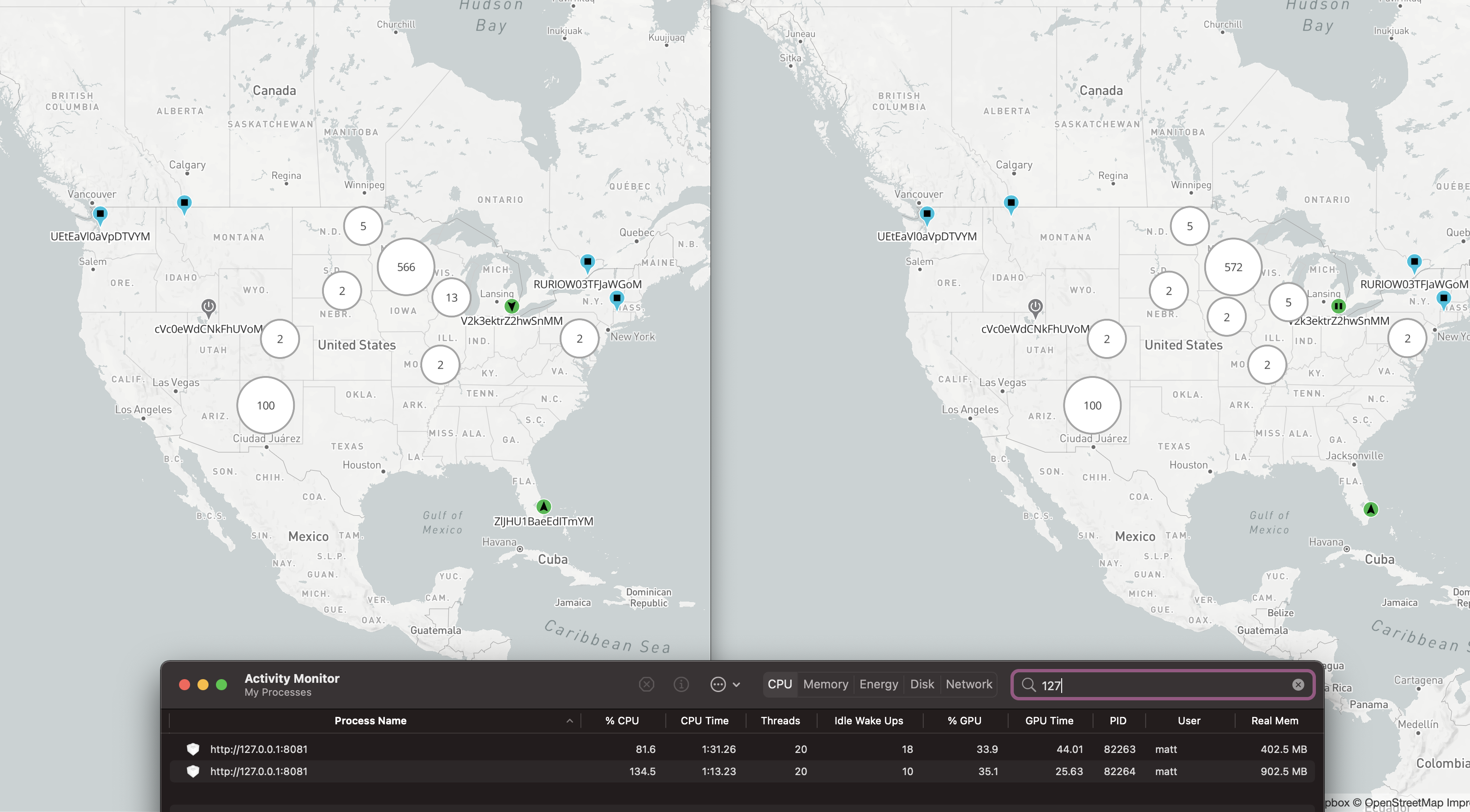 CPU usage seems higher on v2.4.1 than v1.13.1 across all major browsers on Mac and Windows ...