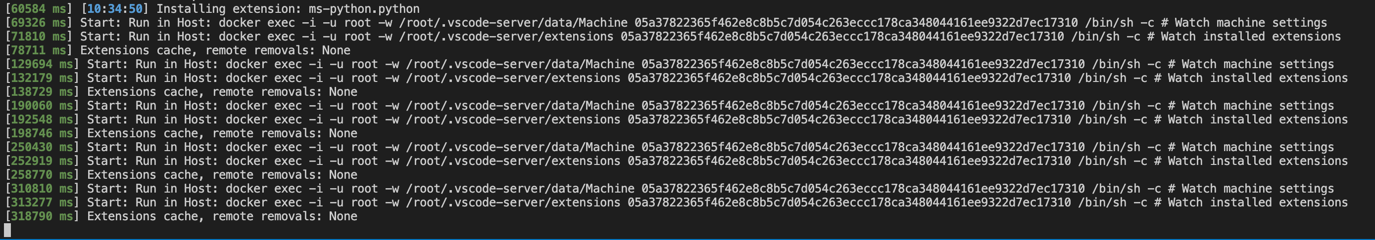 Can not install offcial Python Extension into a container (but can ...