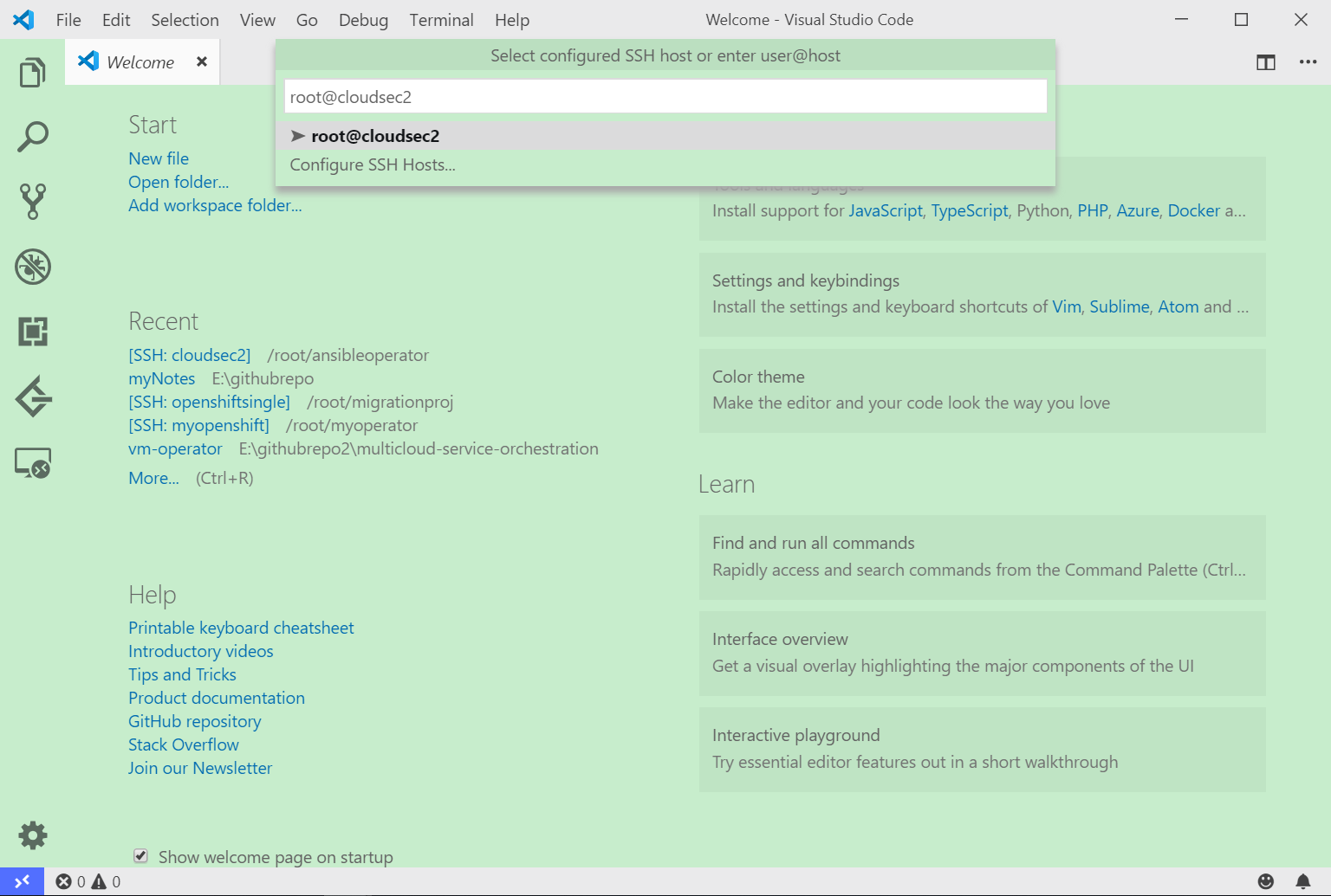 Remote ssh functionality will fail if I have set some launch scripts on ...