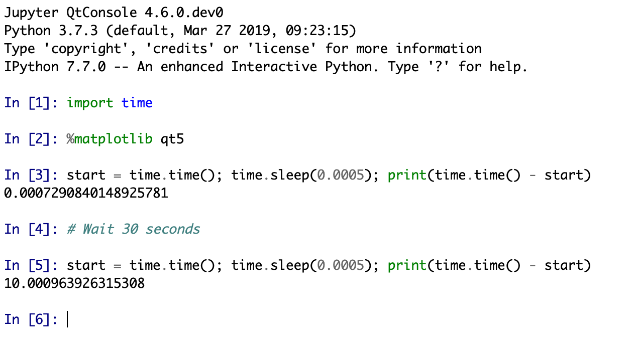 %matplotlib qt5 causes time.sleep to hang for 10 seconds · Issue #380 ...