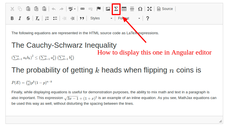 How to use Mathematical Formulas in Angular 9 Project(Editor) · Issue #8094 · ckeditor/ckeditor5 ...