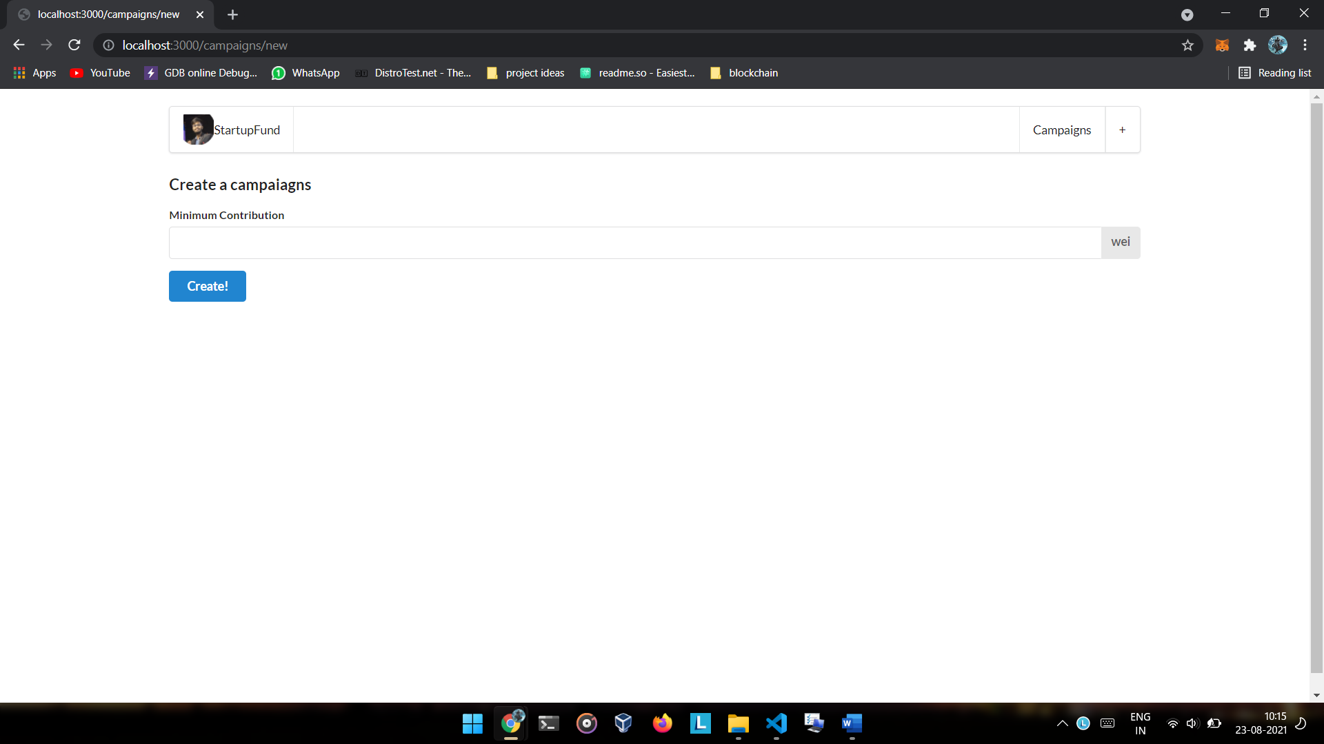 GitHub - creaator-afk/startup_fund: A Decentralized crowdfunding platform based on the ethereum ...
