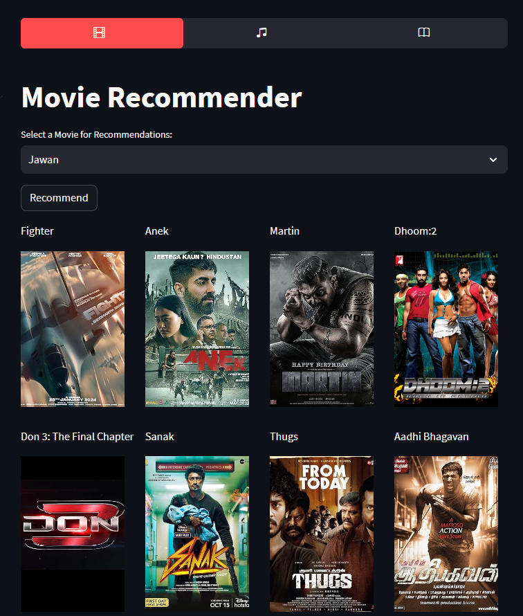 GitHub - devensinghbhagtani/Recommendation-System-3in1: Movie, Music ...
