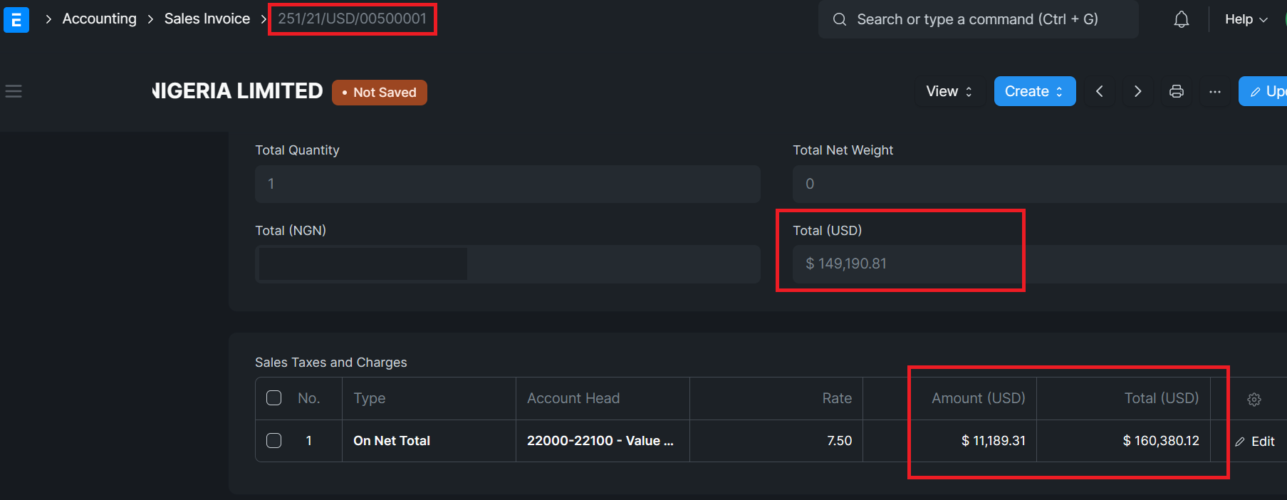 Total Amount in Sales Invoice Different from Total Amount in Customer Account (General Ledger ...
