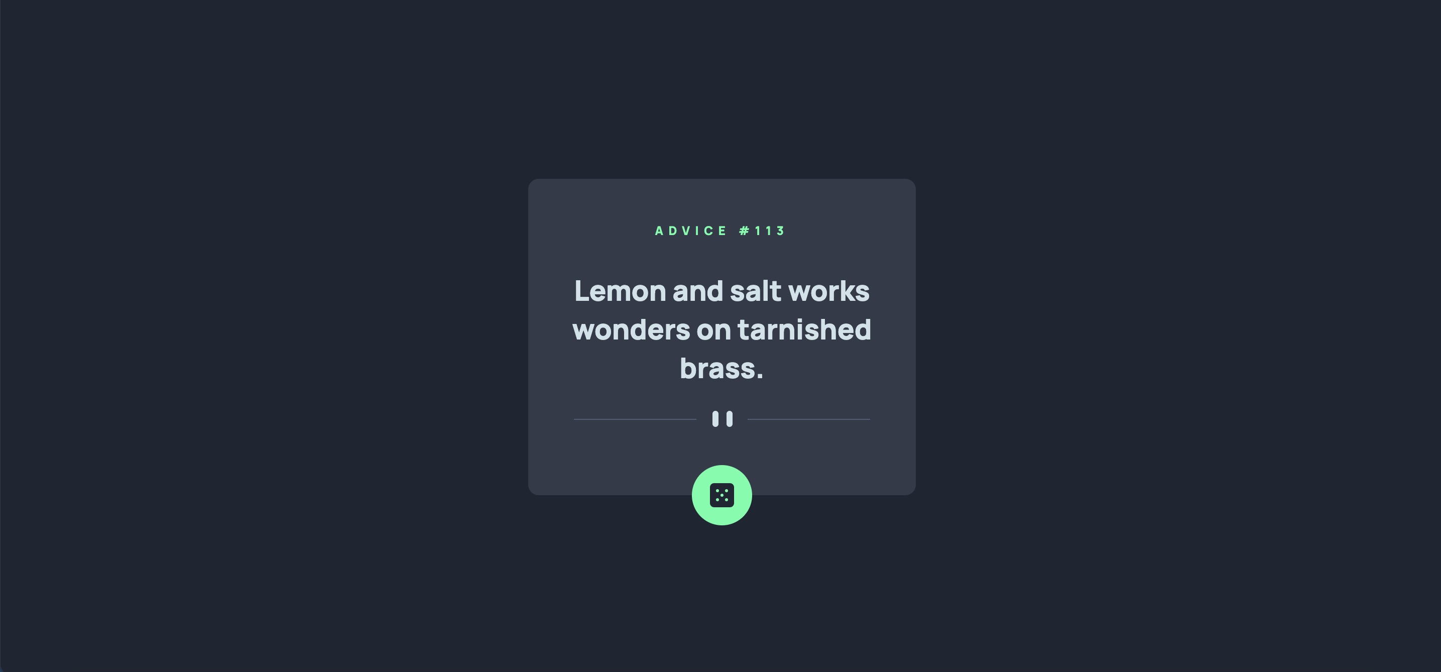 Github Danielacueto Advice Generator Challenge Provided By