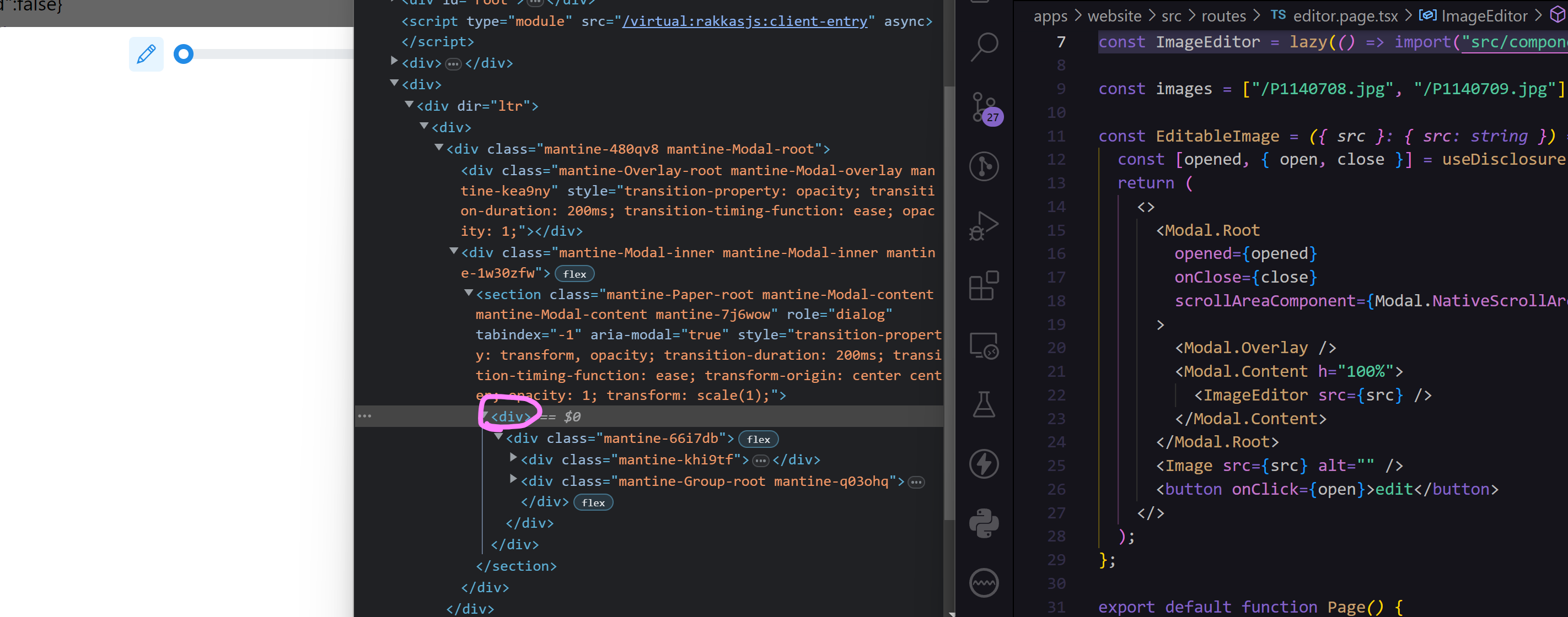 Unnecessary elements in modal break styles · Issue #3854 · mantinedev/mantine · GitHub