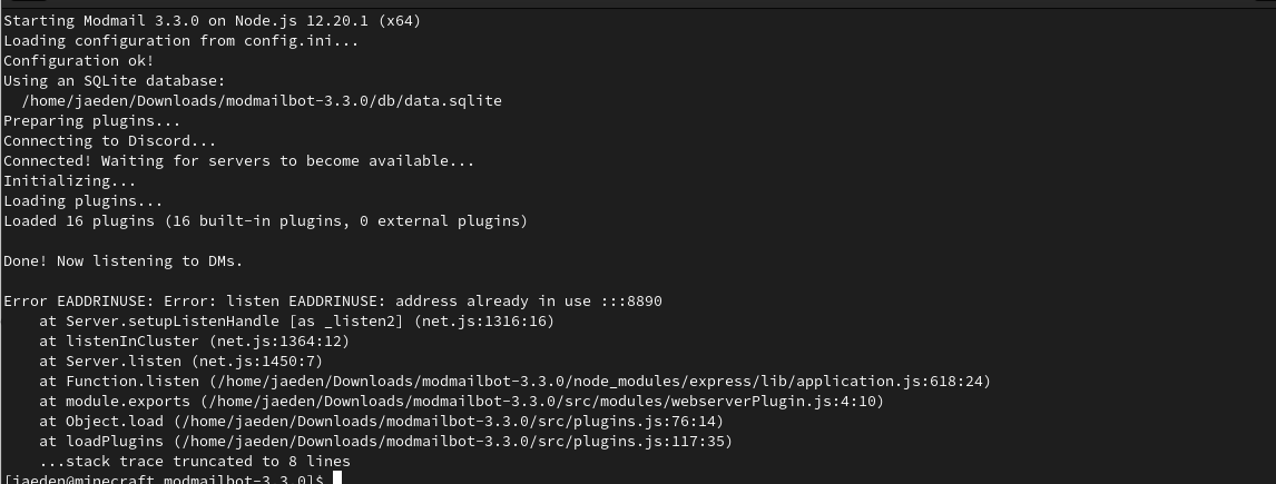 Error EADDRINUSE: Error: listen EADDRINUSE: address already in use :::8890 · Issue #561 ...