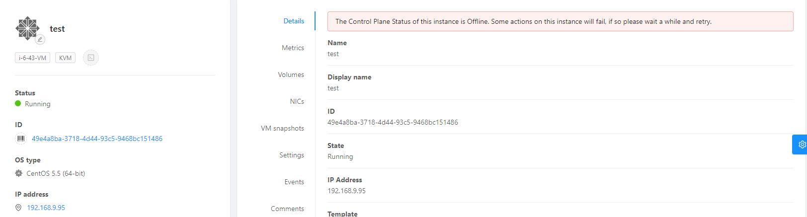 UI: VM's on crashed node show as running · Issue #8214 · apache/cloudstack · GitHub