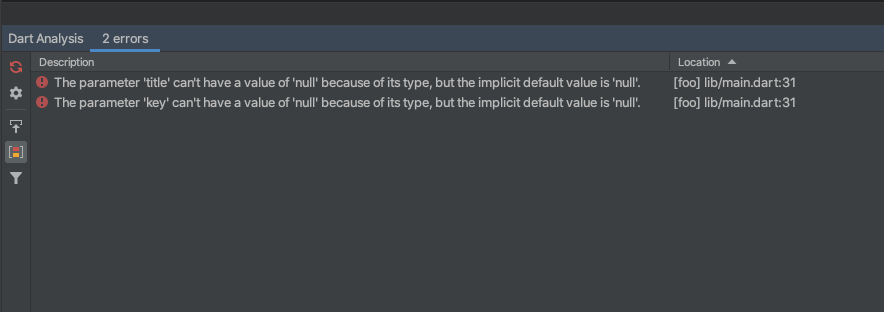 Running Flutter Clean In A Newly Created Flutter Project Results In Null Related Analysis