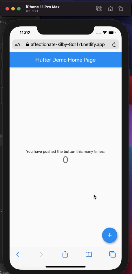The 'flutter for web' project compiled with 'flutter 2.0.1 · channel ...