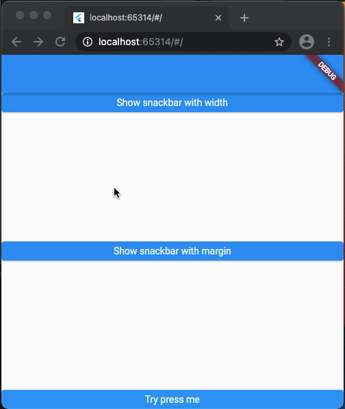Cant Click On The Items Under The Snackbar With Margin · Issue 78537 · Flutterflutter · Github