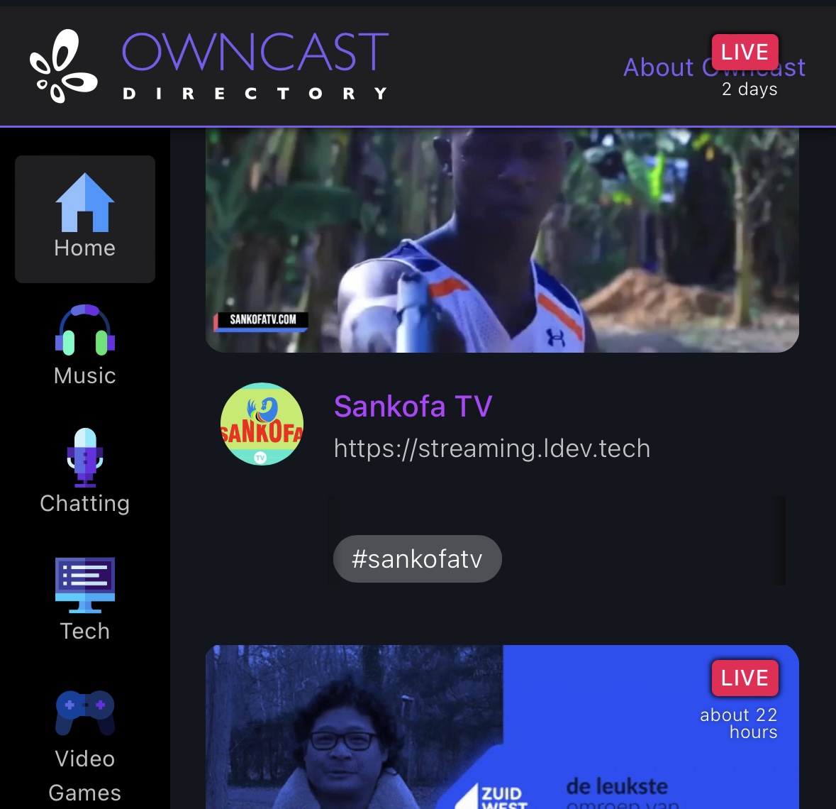 Live badges in Directory above menu · Issue #2730 · owncast/owncast · GitHub