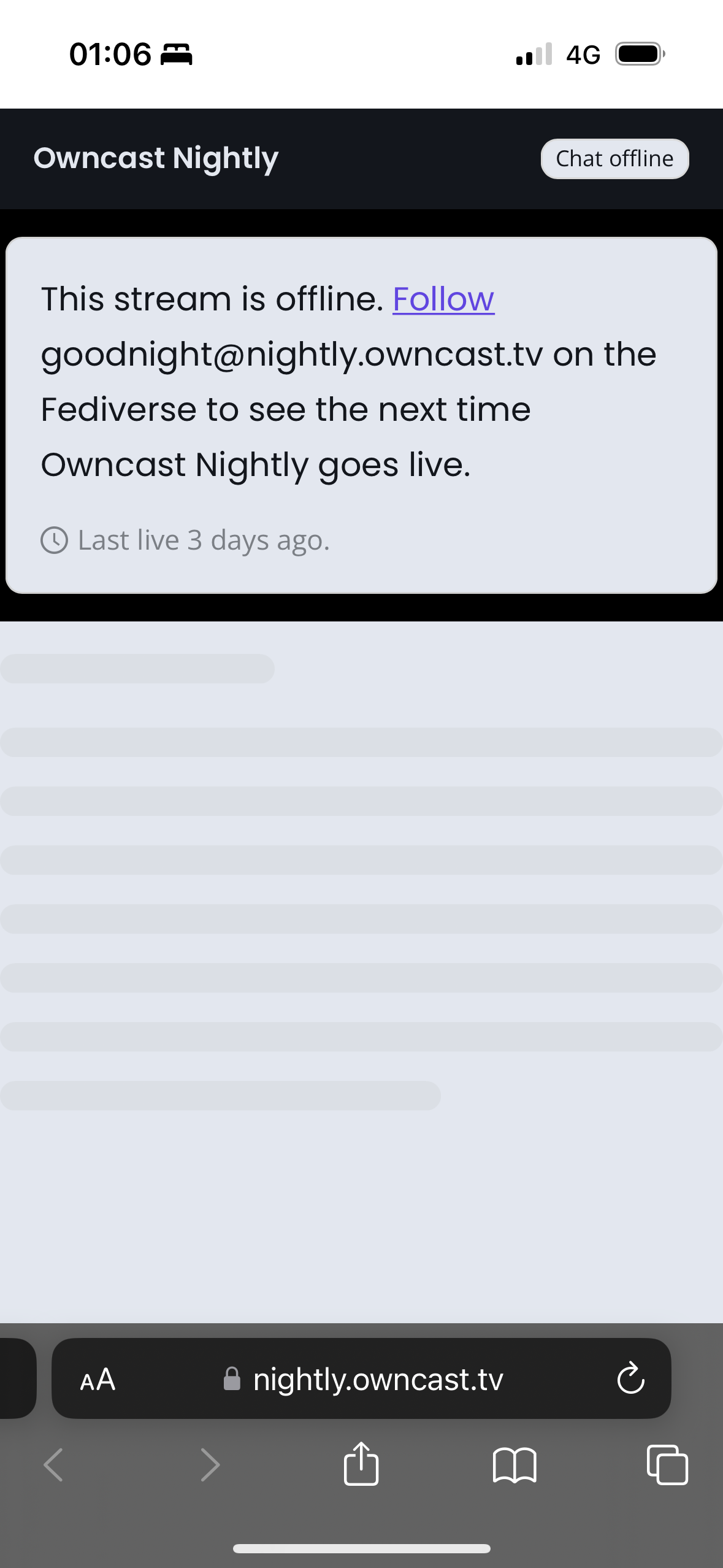 Bottom half of page infinitely loading after refreshing page · Issue #2753 · owncast/owncast ...