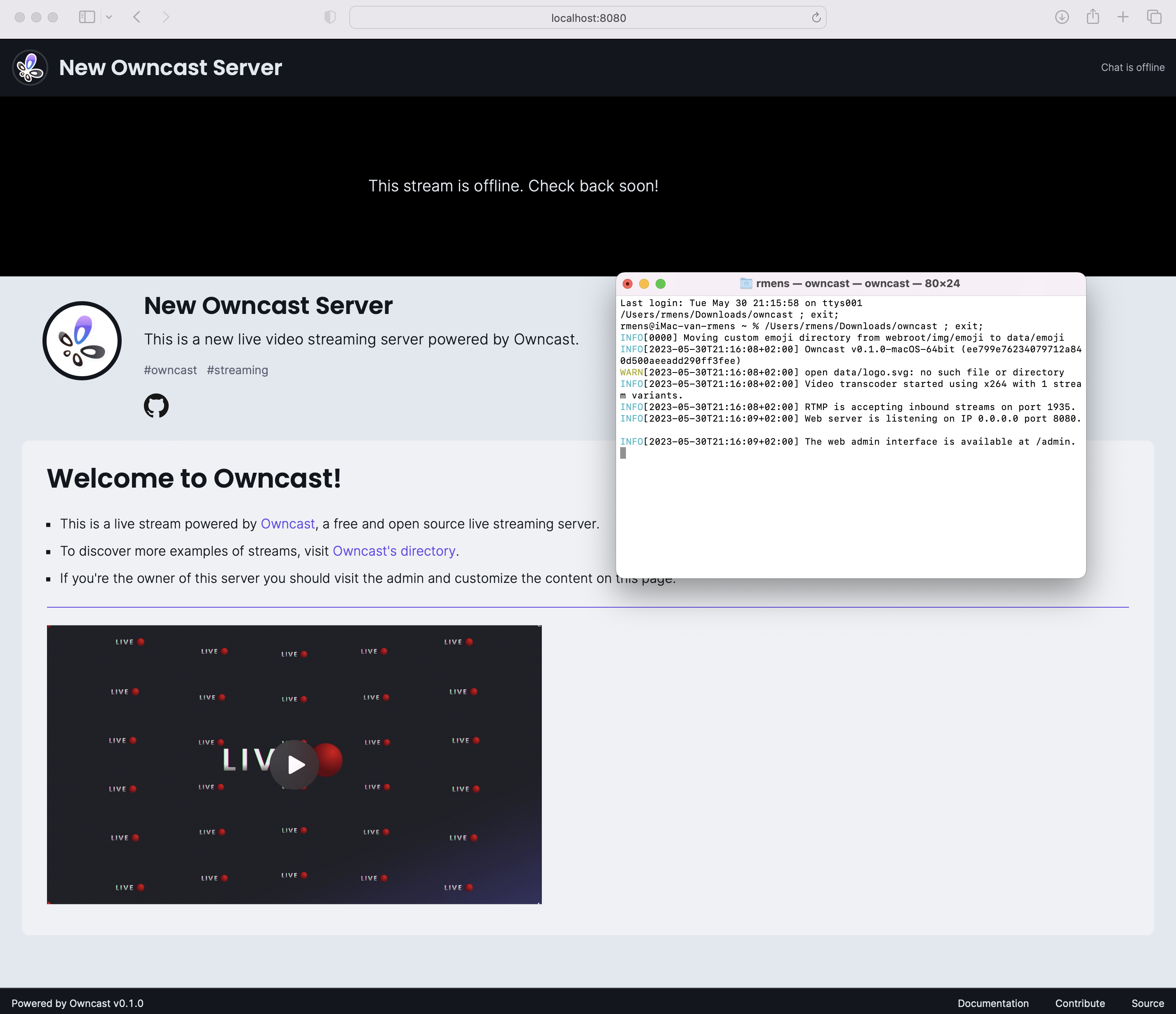 [bug] macOS 0.1.0 release doesn't run on arm macs · Issue #3056 · owncast/owncast · GitHub