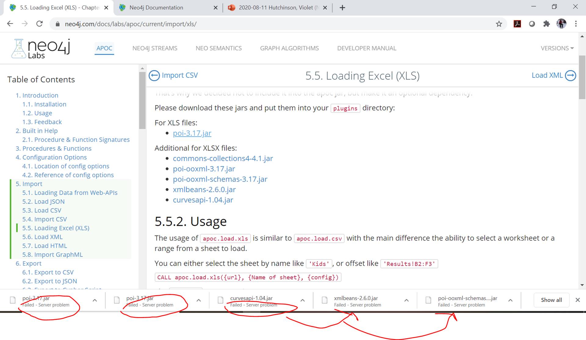 Jars For Excel Missing · Issue 1645 · Neo4j Contribneo4j Apoc Procedures · Github