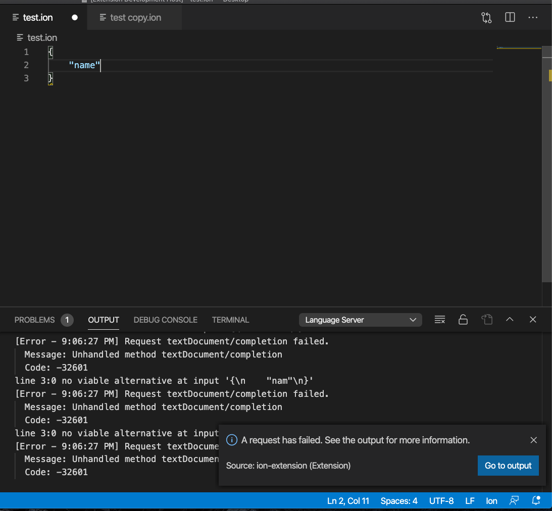 Missing Completion Method · Issue #78 · amazon-ion/ion-vscode-plugin · GitHub