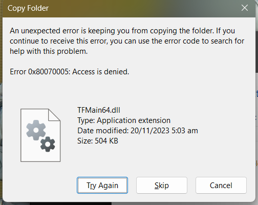 Unexpected Error When Extracting To Cprogram Files · Issue 78 0378
