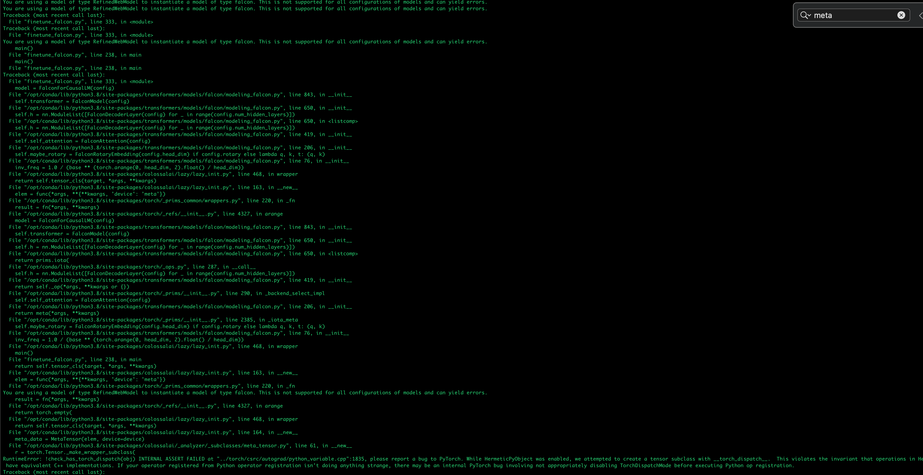 Bug Lazy Init Failded For Initializing Faclon Model · Issue 4664 · Hpcaitechcolossalai · Github