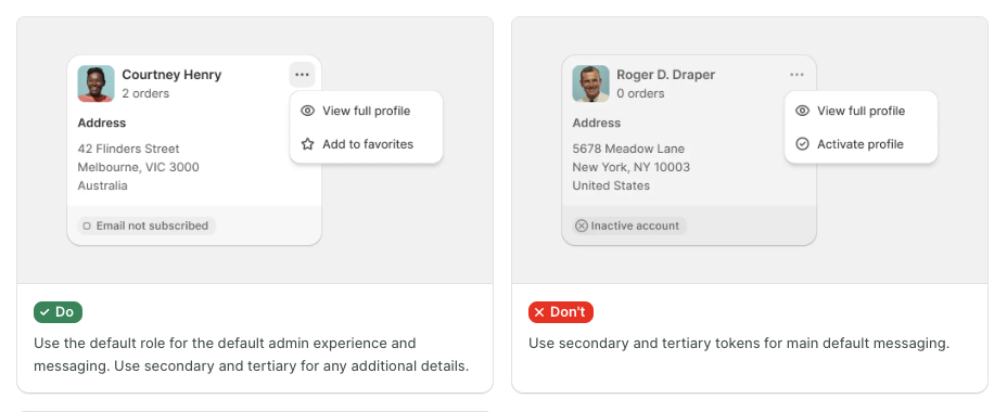 [polaris.shopify.com] Roles / Default Do/Don't example is inconsistent · Issue #11177 · Shopify ...