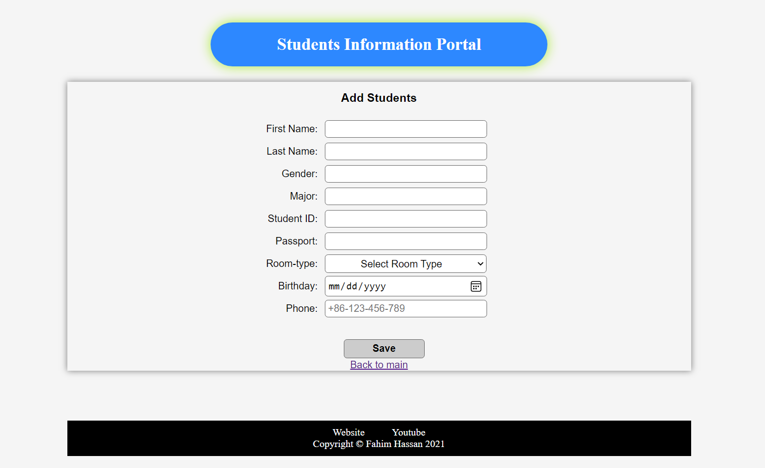 GitHub - LHFahim/Dorm-Management-System-basic: I created this CRUD ...