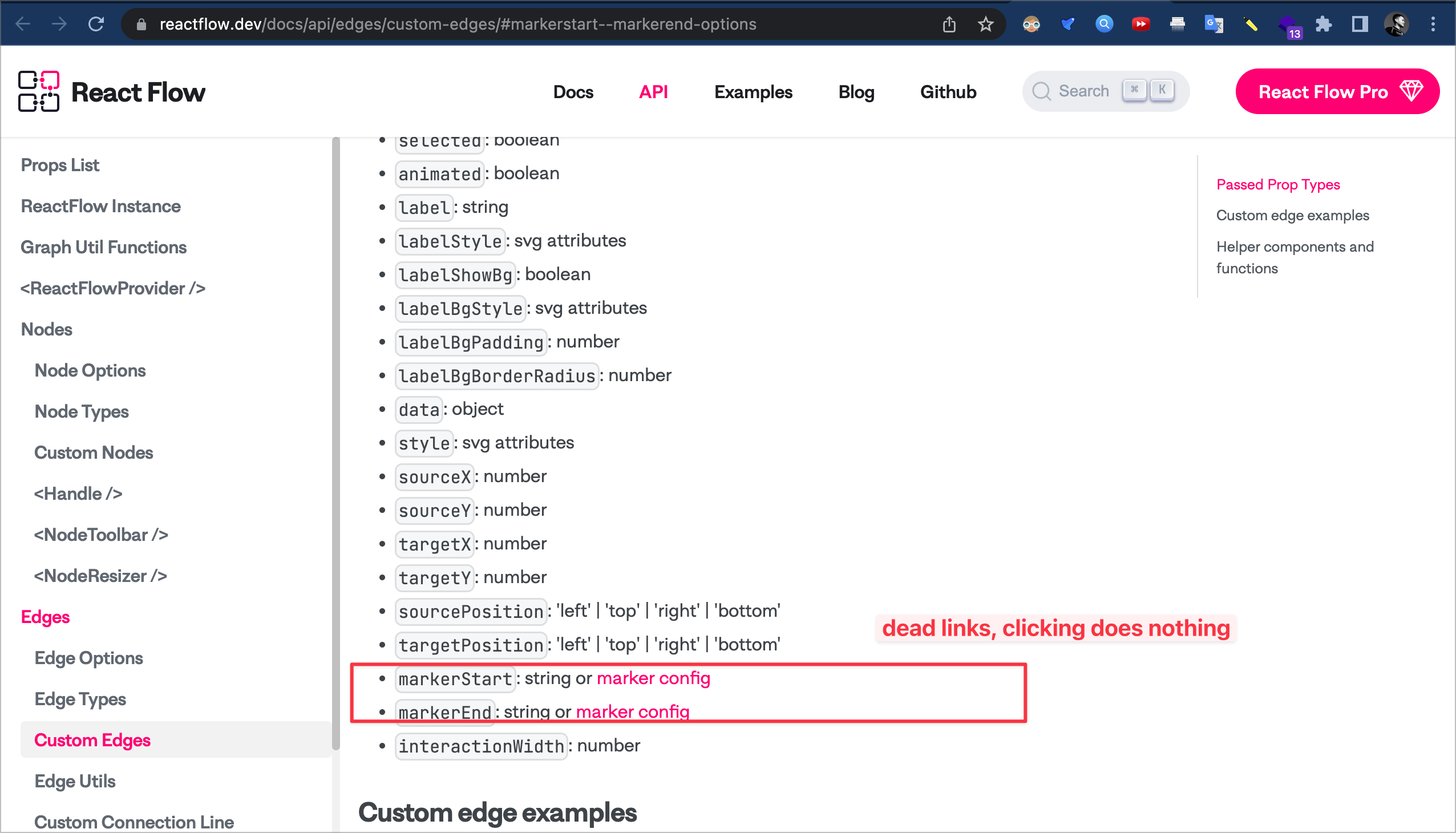 Docs - Custom Edges page has dead links · Issue #2862 · xyflow/xyflow · GitHub