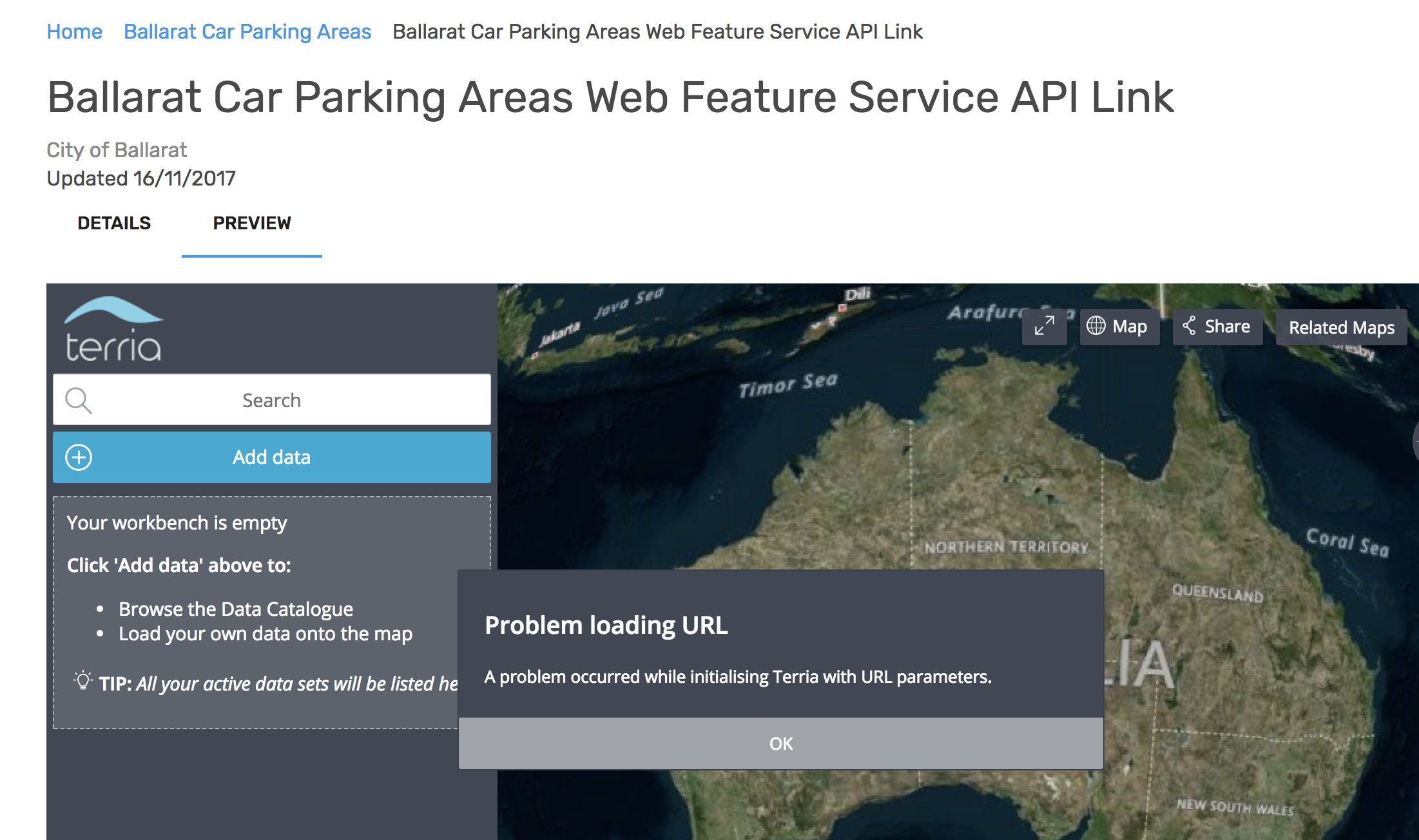 preview map error · Issue #431 · magda-io/magda · GitHub