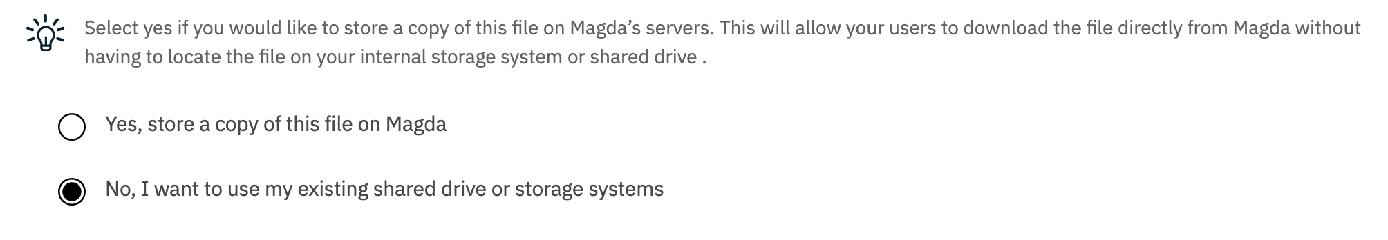 Be able to disable the store to storage API option on Add dataset page · Issue #2974 · magda-io ...