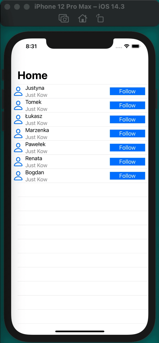 Github Kowalkowska Justexample Mvvm An Example Of The Mvvm Architecture From Ios Academy
