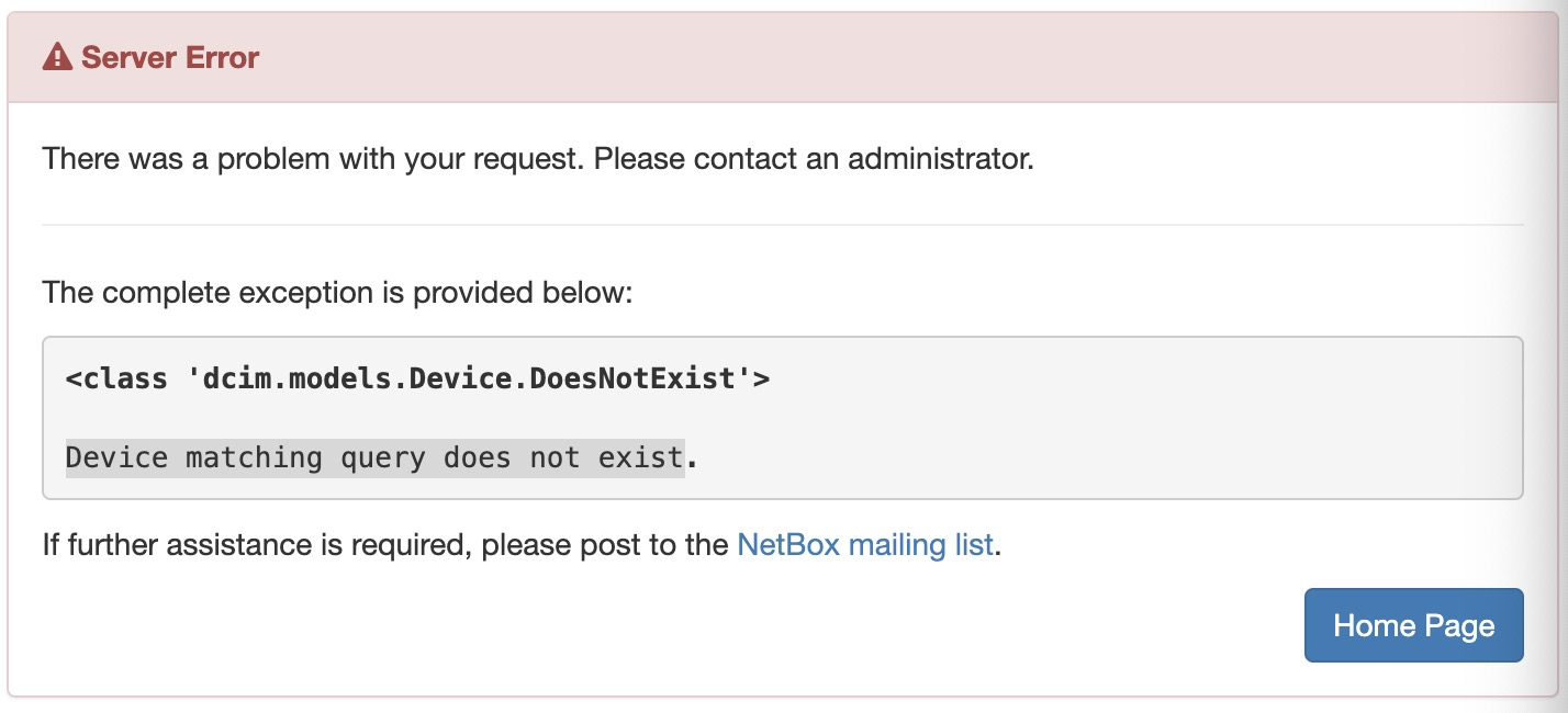 Hit Device Matching Query Does Not Exist When Delete A Device · Issue 3934 · Netbox Community 9016